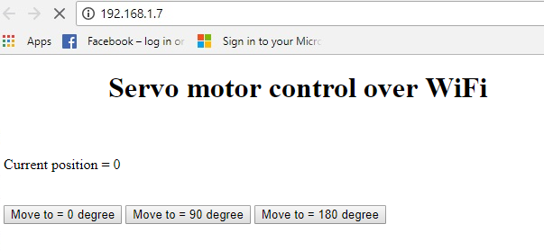 Servo motor interfaced with nodemcu esp8266 12e: Controlling servo ... Servo motor interfaced with nodemcu esp8266 12e: Controlling servo ...