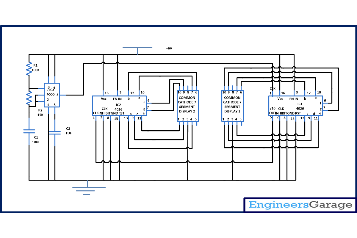 Timer Circuit using IC 4026 Timer Circuit using IC 4026