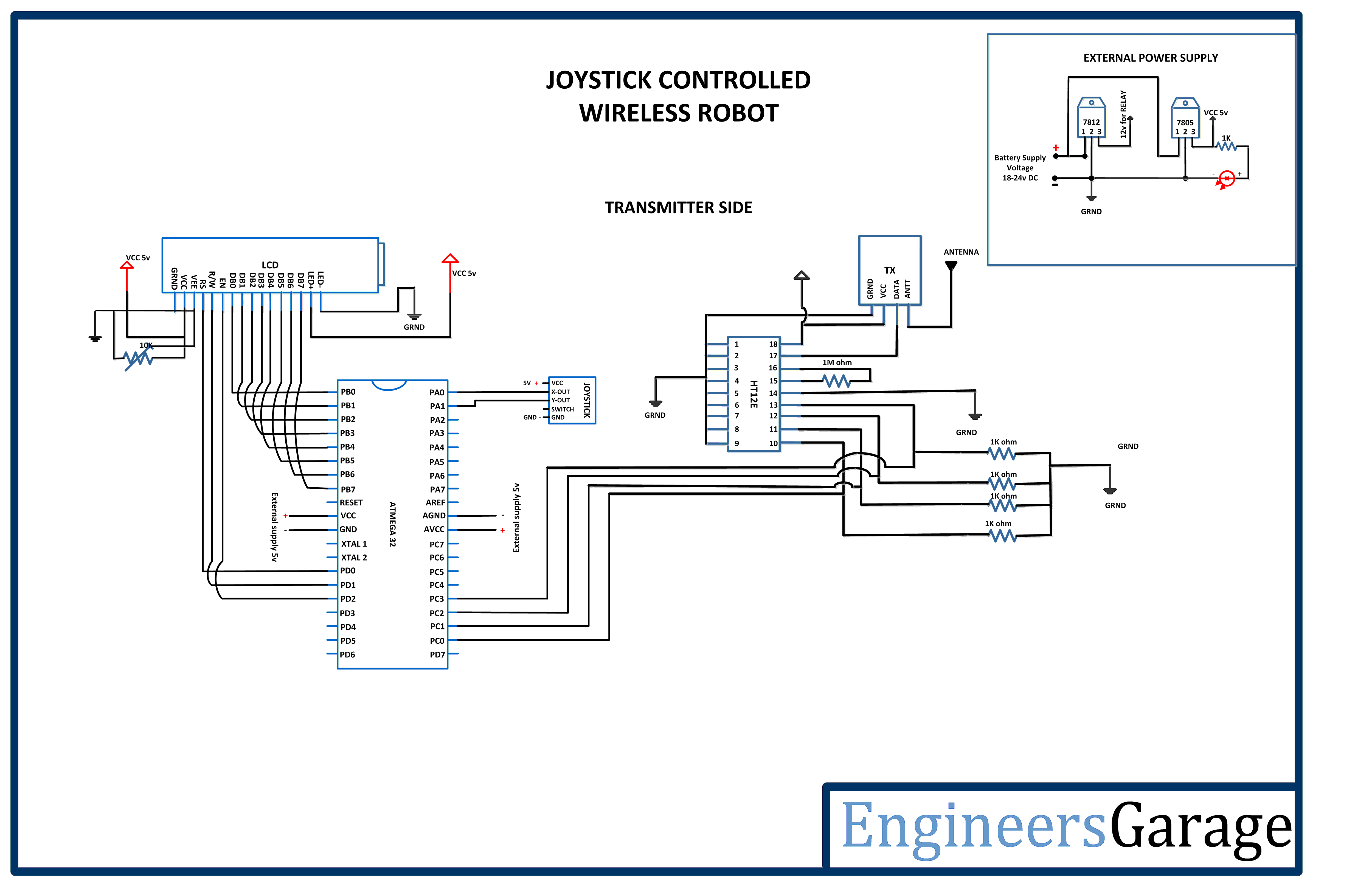 Joystick Controlled Wireless Robot