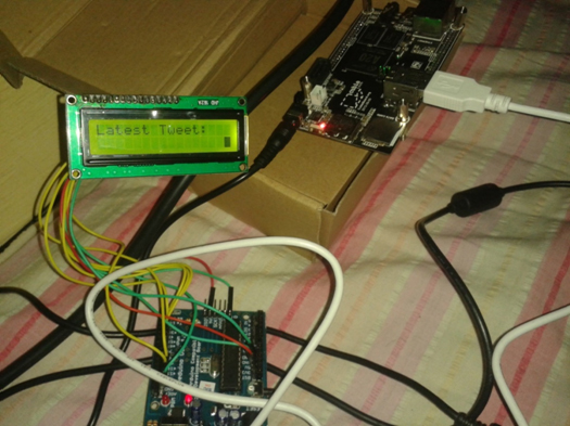 TweeterBie: Display Latest Tweets on 16X2 LCD using CubieBoard A 20 and ...