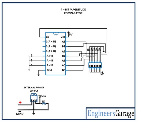 4 Bit Magnitude Comparator Circuit Diagram 4 Bit Magnitude Comparator Circuit Diagram