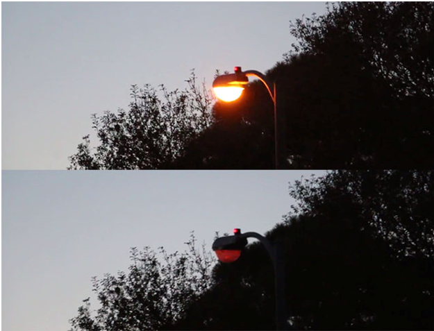 Turning down Streetlight with a Laser