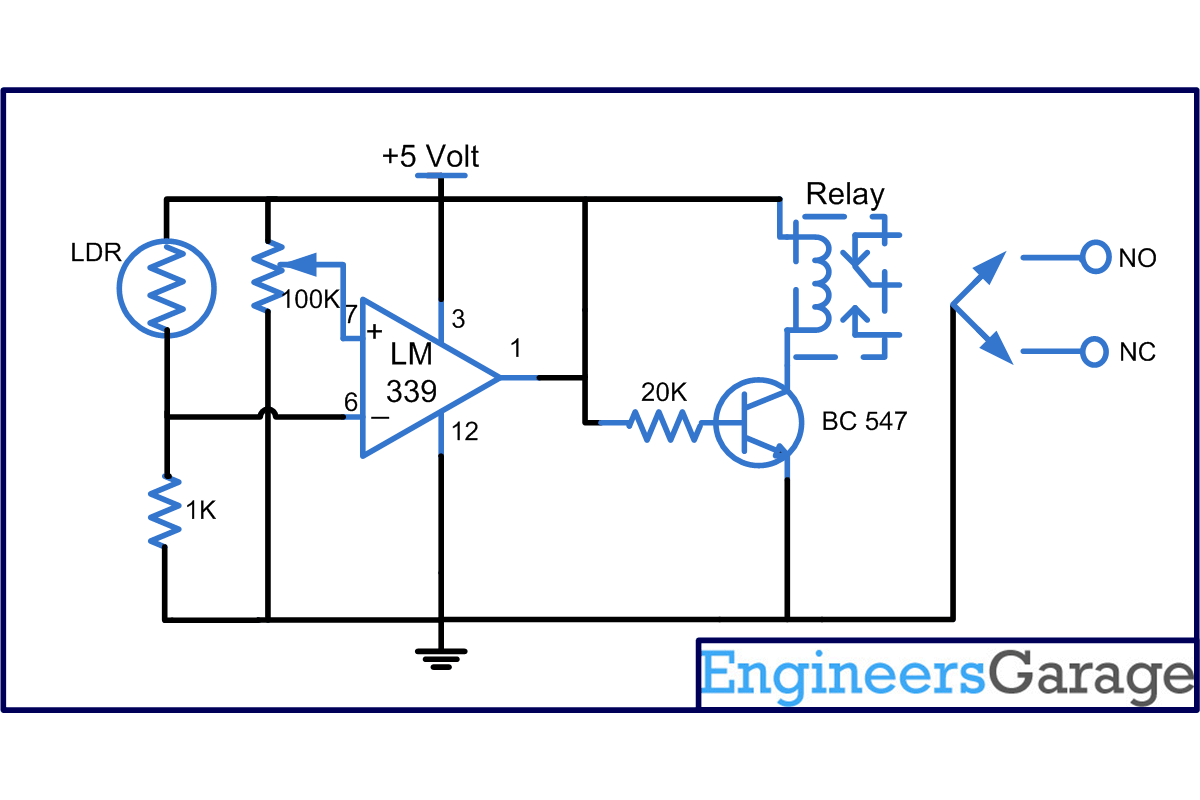 Automatic night lamp using Opam as Comparator and LDR Automatic night lamp using Opam as Comparator and LDR
