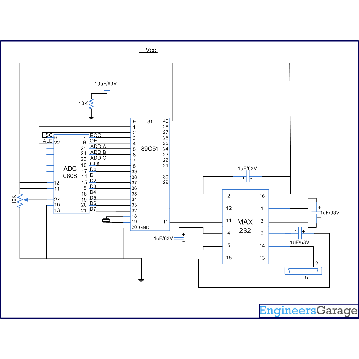 Interfacing ADC0808 with Serial port (RS232) using interrupt clock from ... Interfacing ADC0808 with Serial port (RS232) using interrupt clock from ...