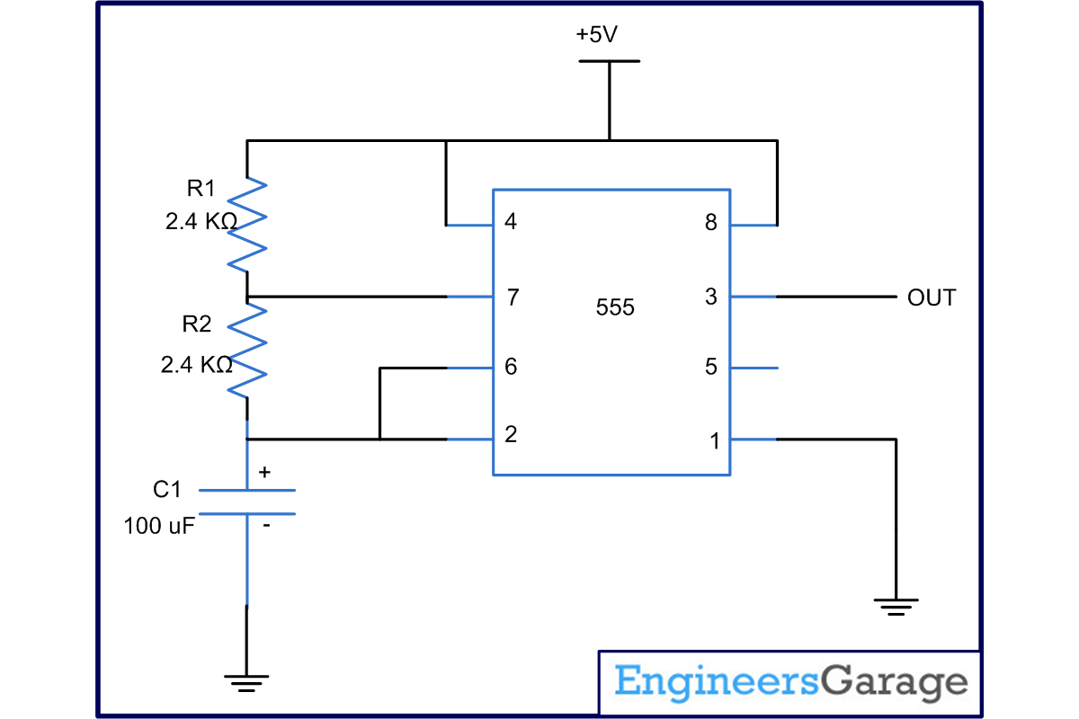 Schematic 555 Timer Circuit Diagram How Can We Make A Timer Of 5