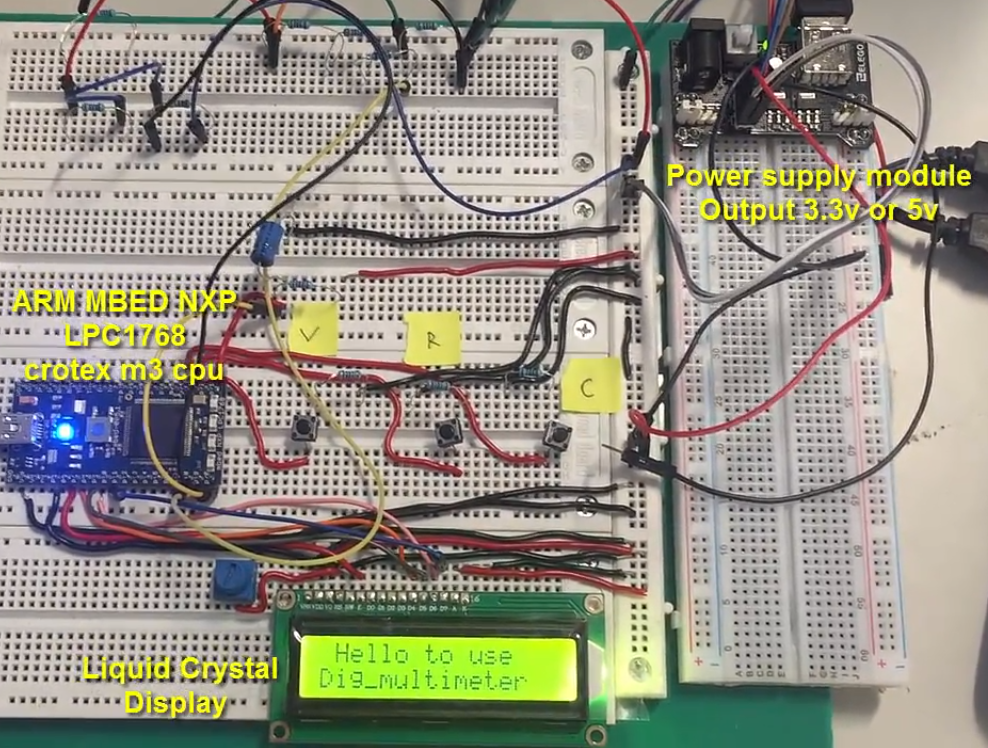 Digital Multimeter DIY project using microcontroller