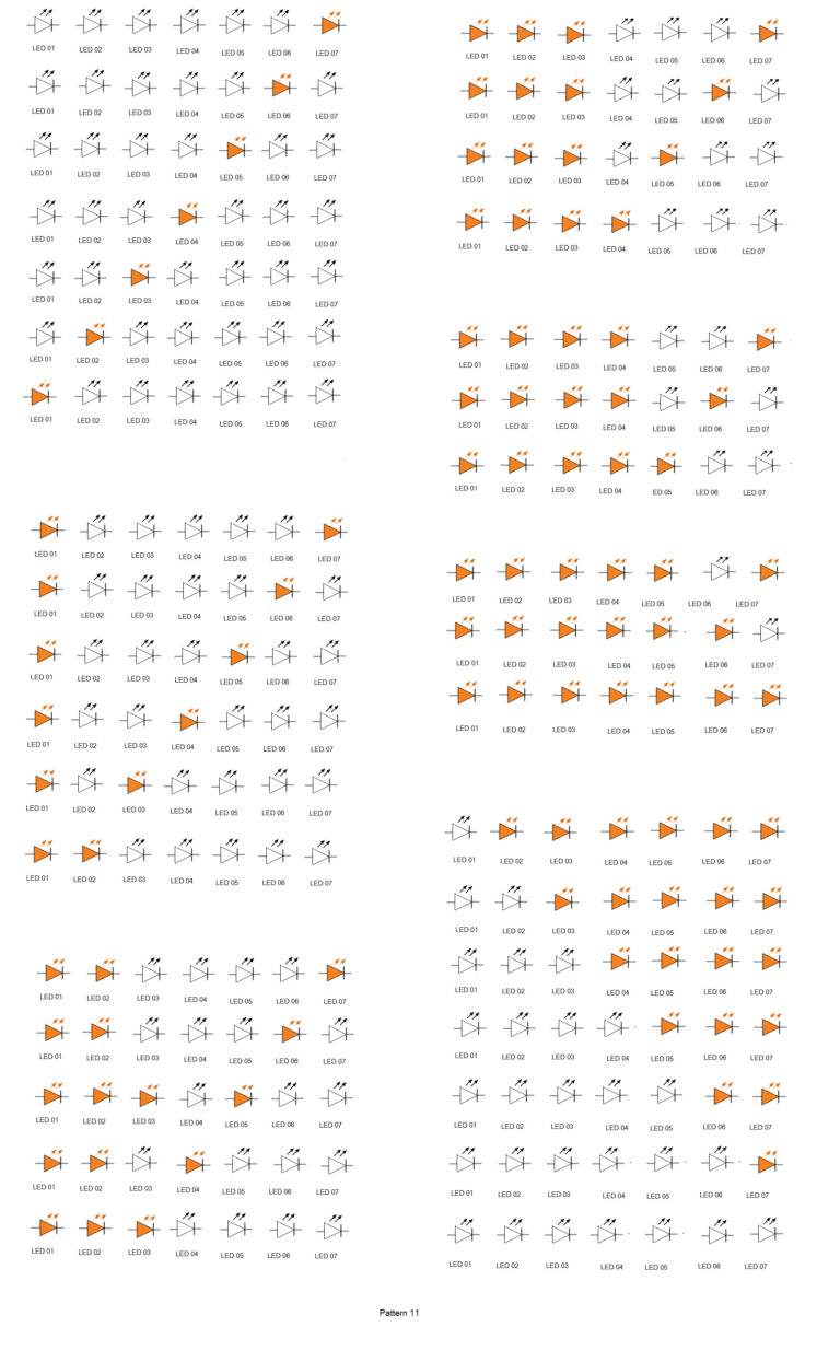 Arduino-based LED chaser with 13 different lighting patterns