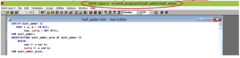 VHDL Tutorial 3: Using MAX+II to compile, simulate & verify a VHDL program
