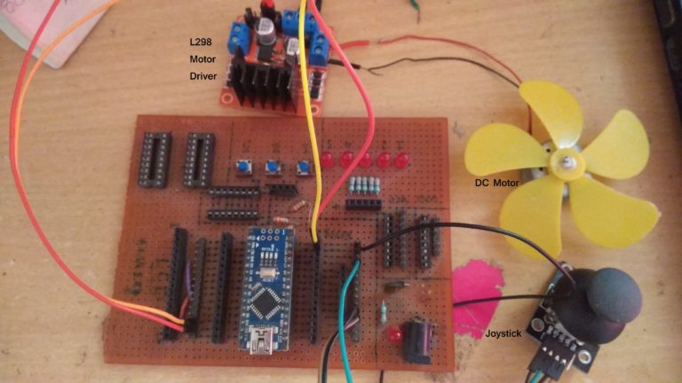 How to control DC motor speed & direction using a joystick and Arduino