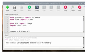 Raspberry Pi camera QR-code scanning