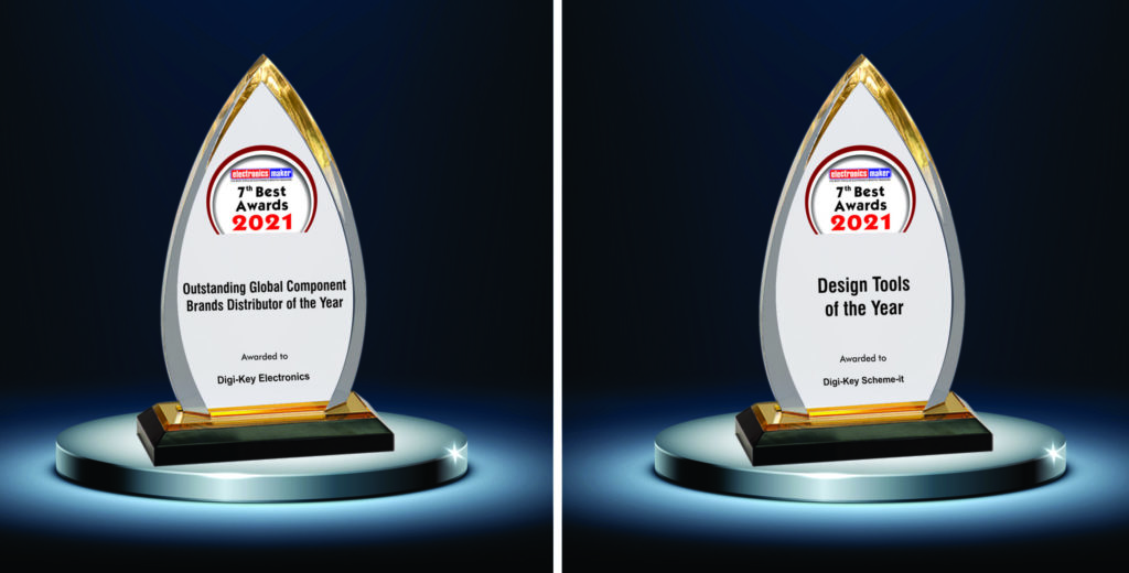 Digi-Key earns two of Electronics Maker's "Best of Industry" awards