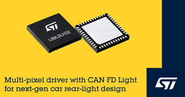 STMicroelectronics offers multi-pixel driver with CAN FD Light for vehicle lighting