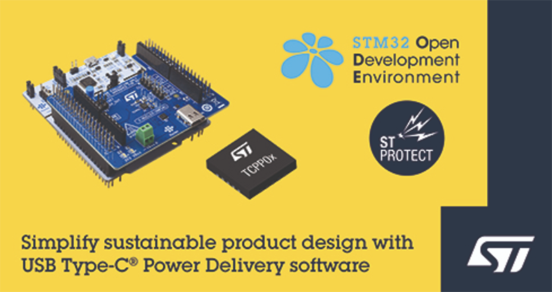 USB Type-C Power Delivery software enhanced for STM32 microcontrollers