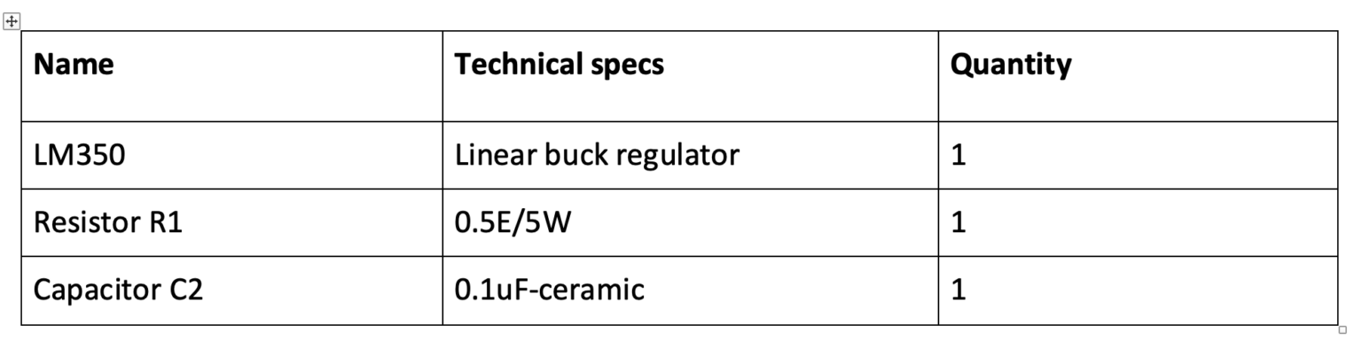 How to design constant current source using LM350?