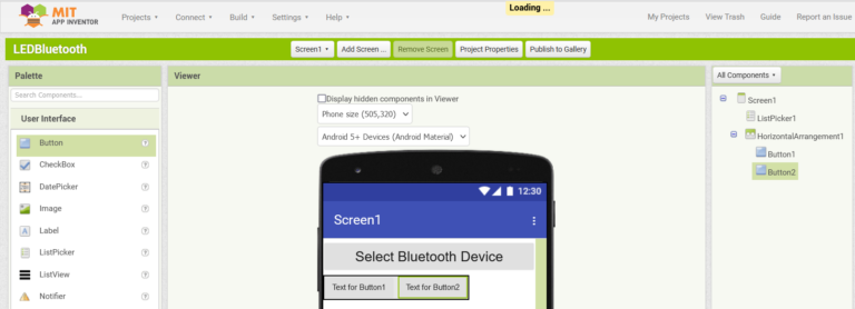 How to control LEDs using the MIT App Inventor and Bluetooth