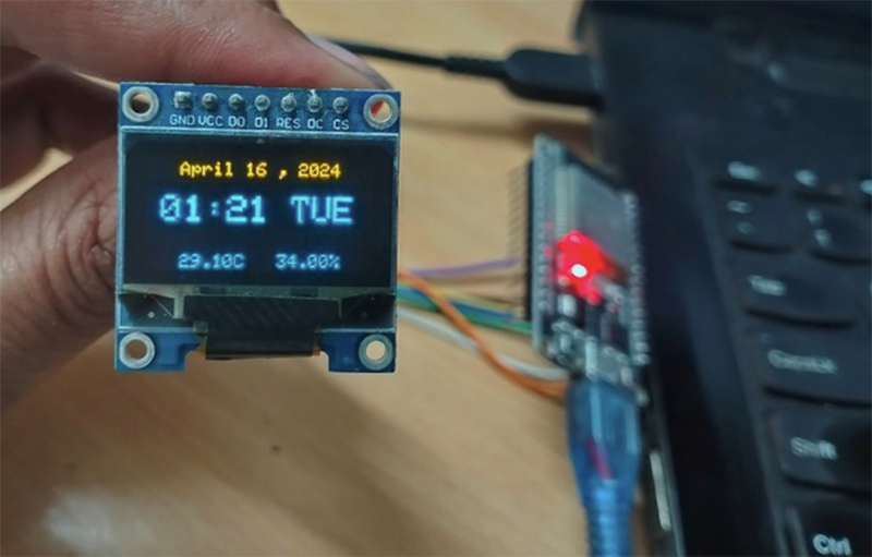 How to design an IoT-based digital watch using ESP32