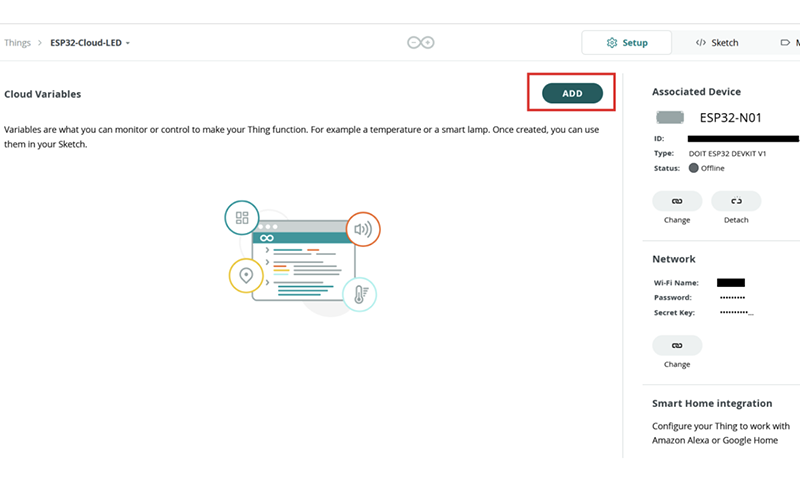 How to set-up and build a project using Arduino IoT Cloud