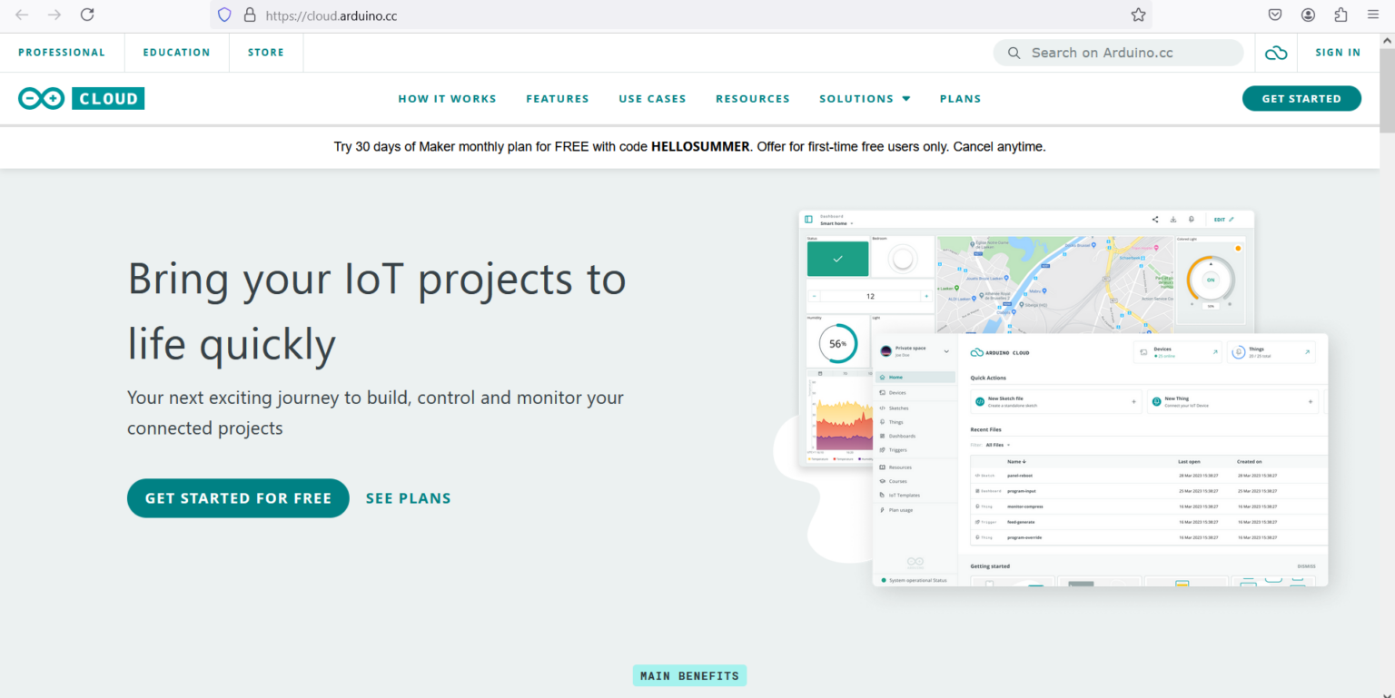 How to set-up and build a project using Arduino IoT Cloud