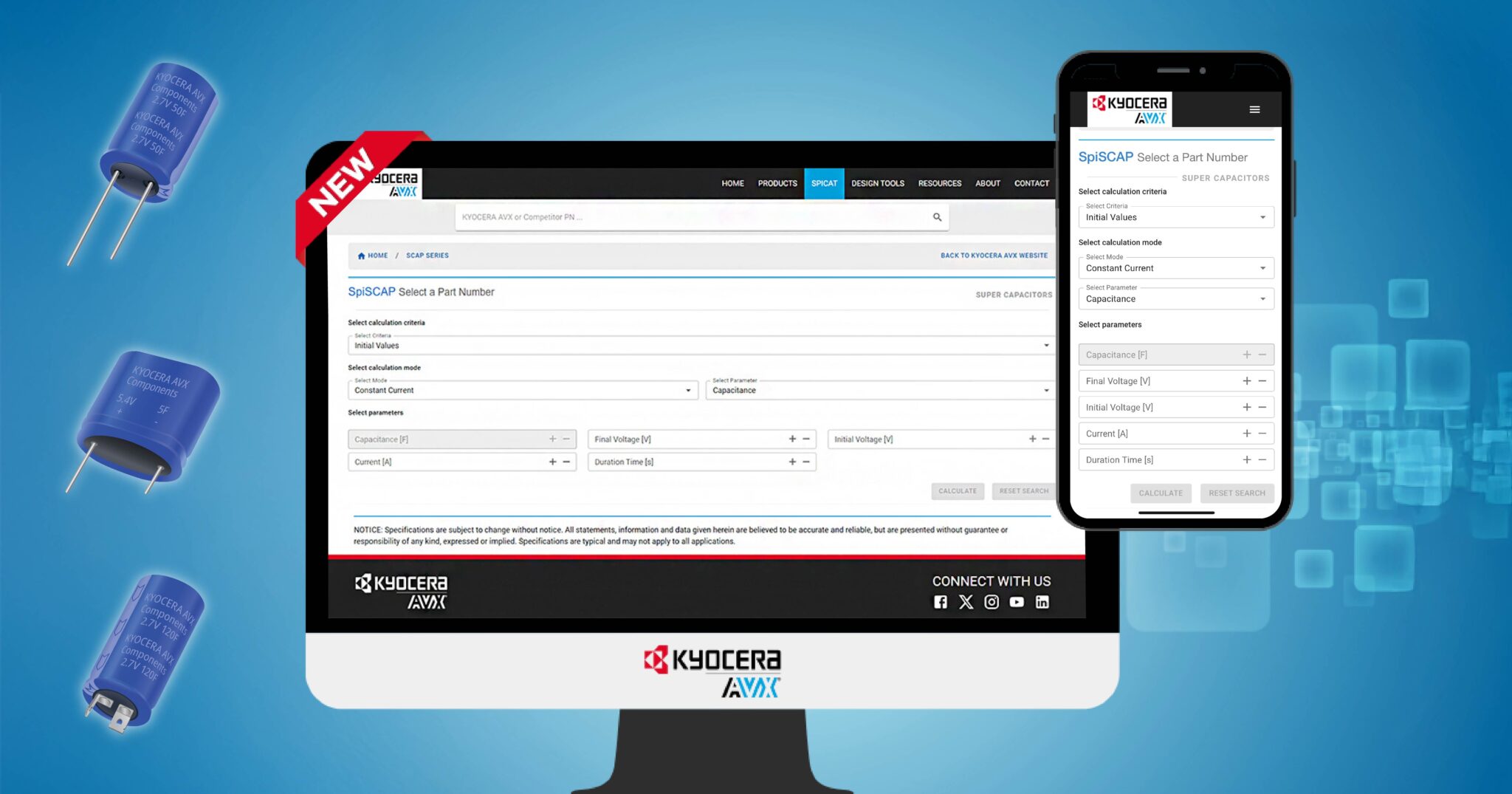 KYOCERA AVX releases simulation software for supercapacitor series