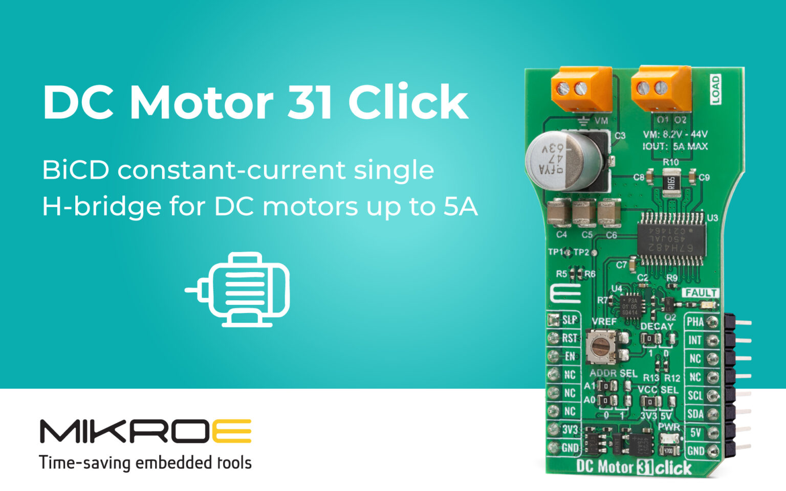 MICROE releases motor control board integrating PWM constant-current drive