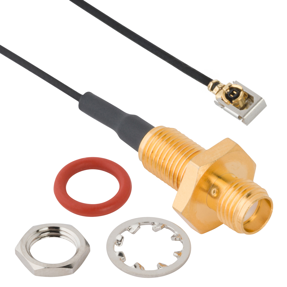 Waterproof SMA-to-MHF I LK assemblies introduced by Amphenol RF